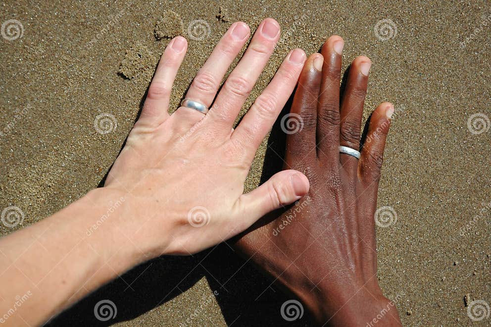 Black and White Hands with Rings Stock Image - Image of fingers, bond ...