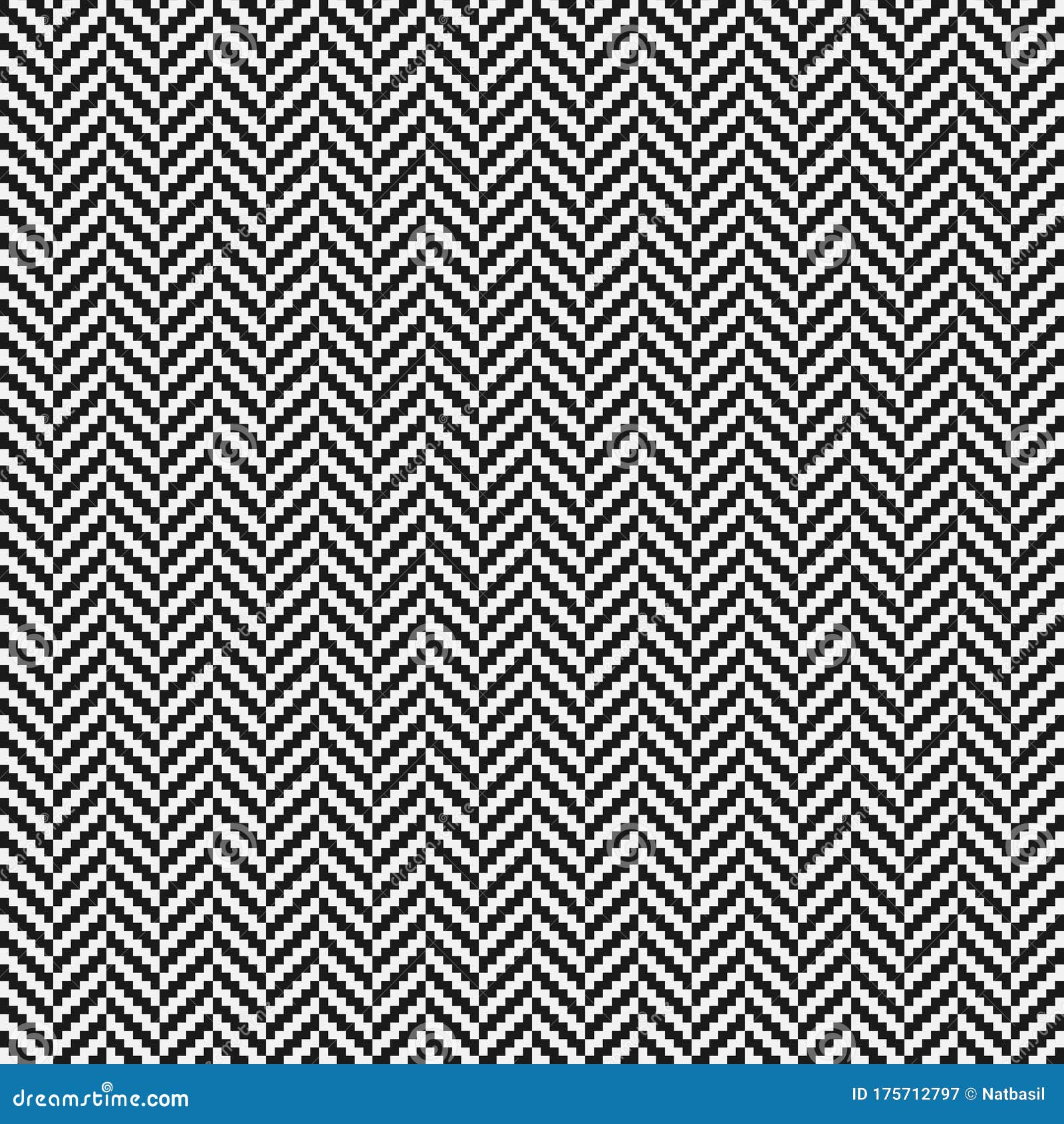 Black and White Herringbone Tweed Seamless Pattern Stock Vector ...