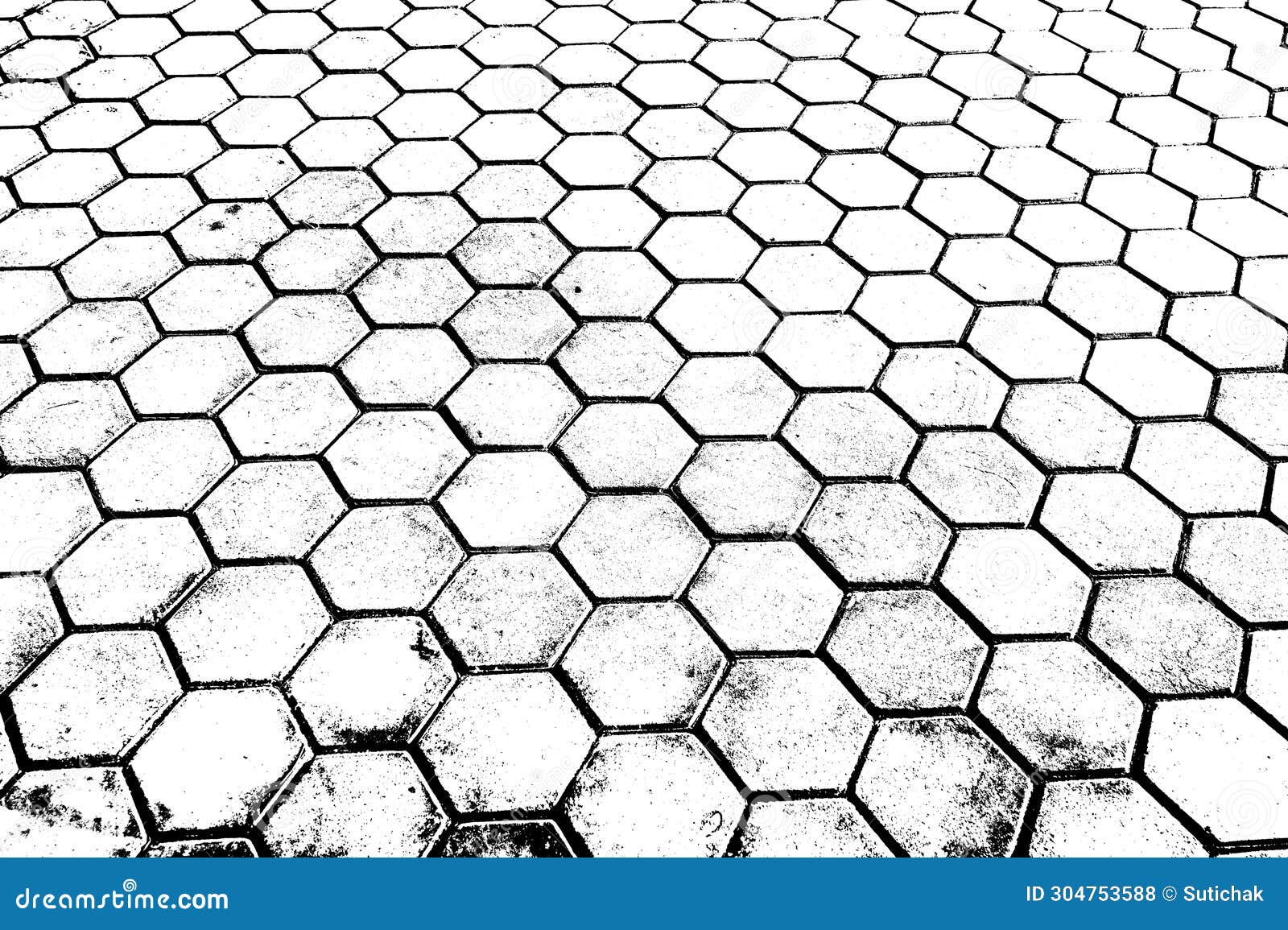 Black and White Hexagon Silhouette Texture Background Stock Photo ...