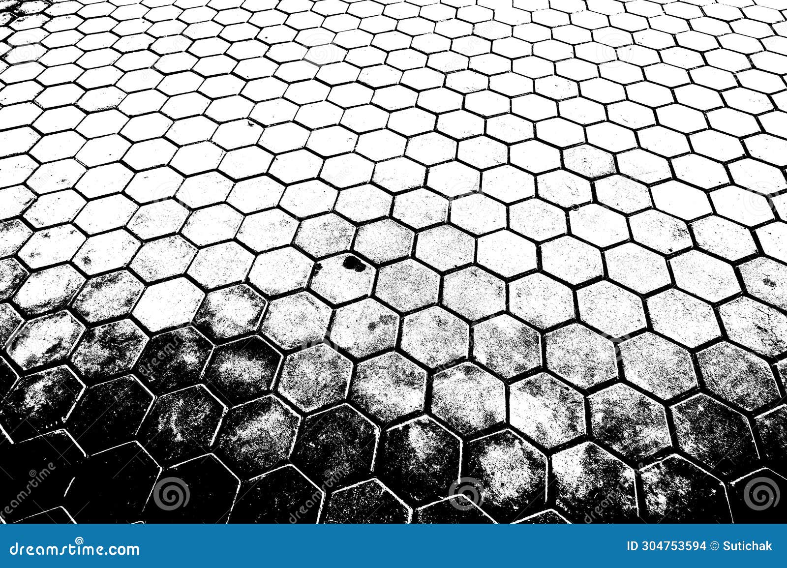 Black and White Hexagon Silhouette Texture Background Stock Photo ...