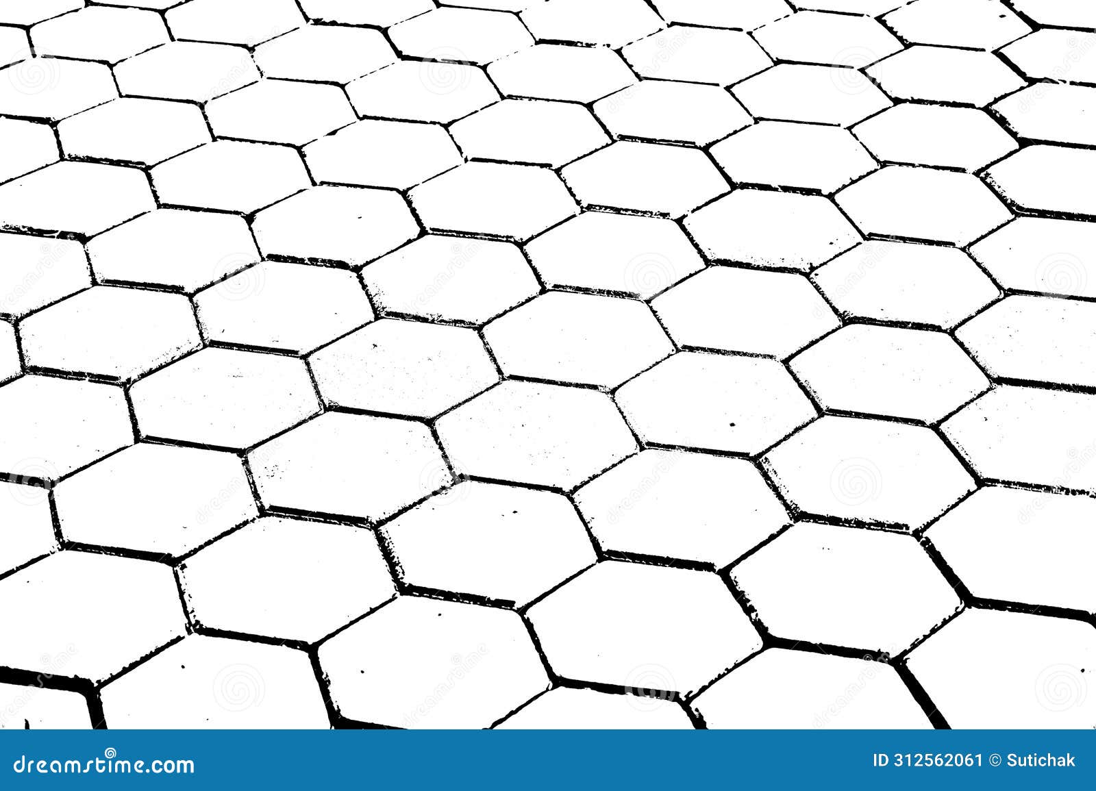 Black and White Hexagon Silhouette Texture Background Stock Image ...