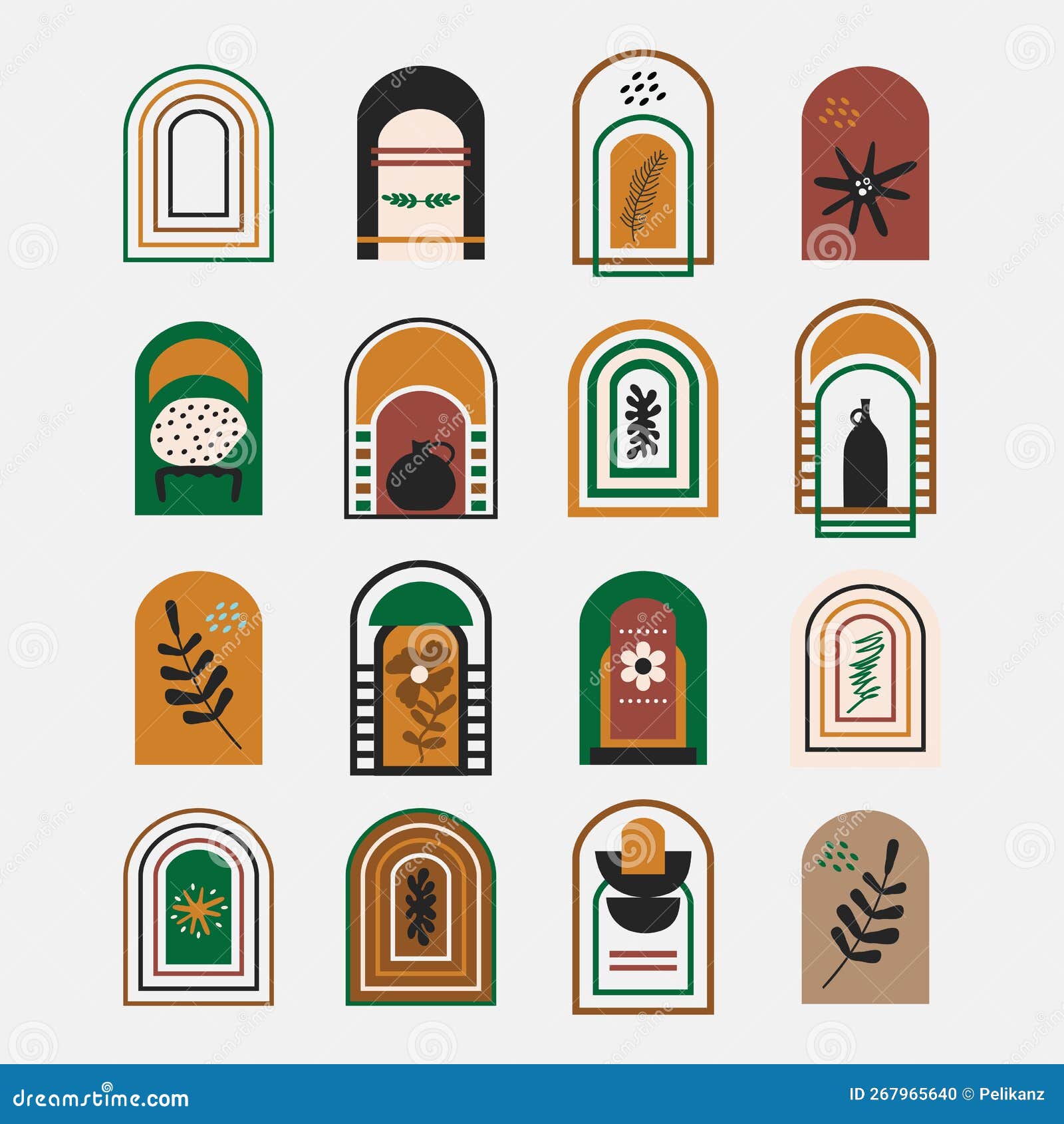 His And Hers Black Vector Illustration Isolated On White Background ...