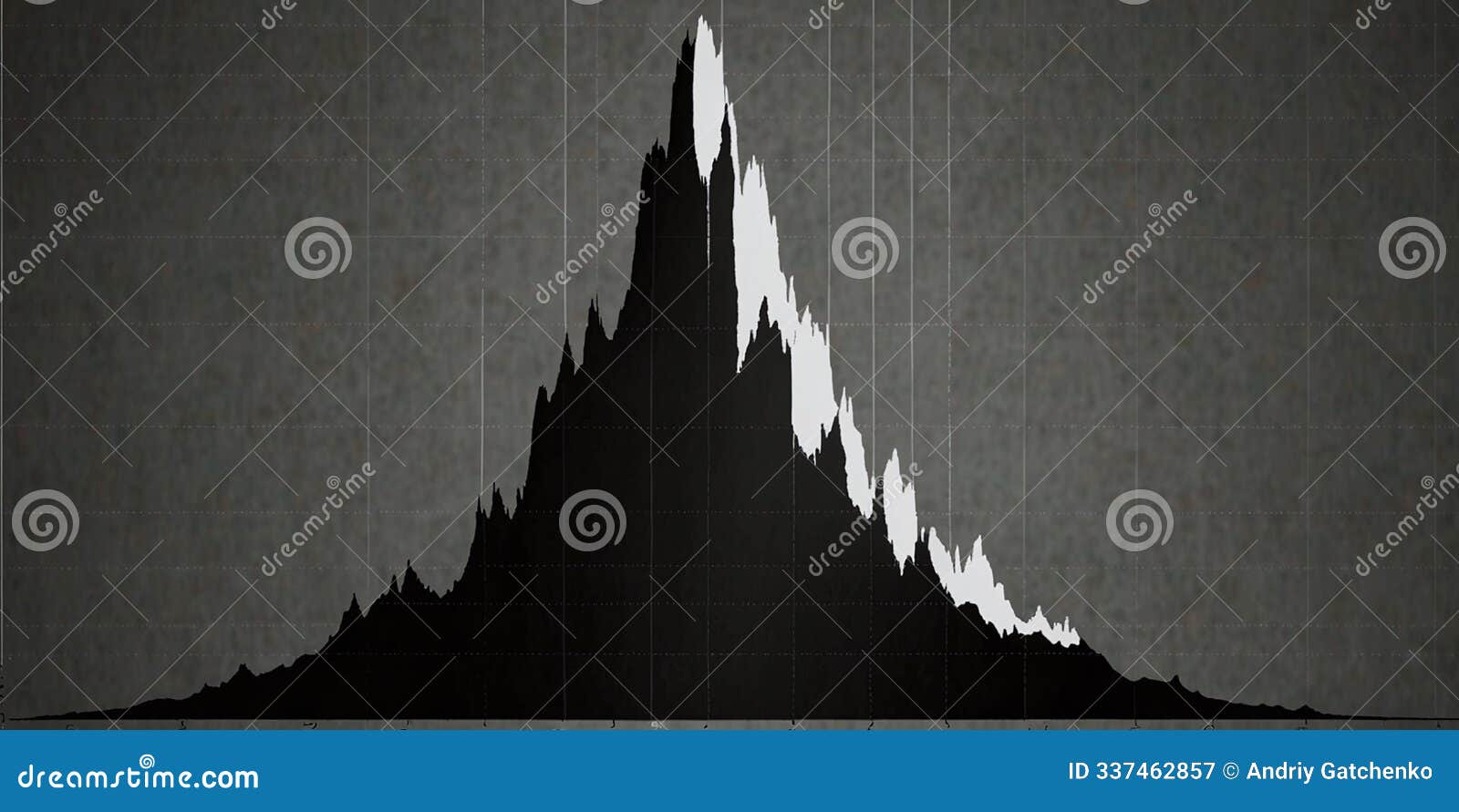 The Histogram. Black Chart On A White Background. Growing Chart. Vector ...