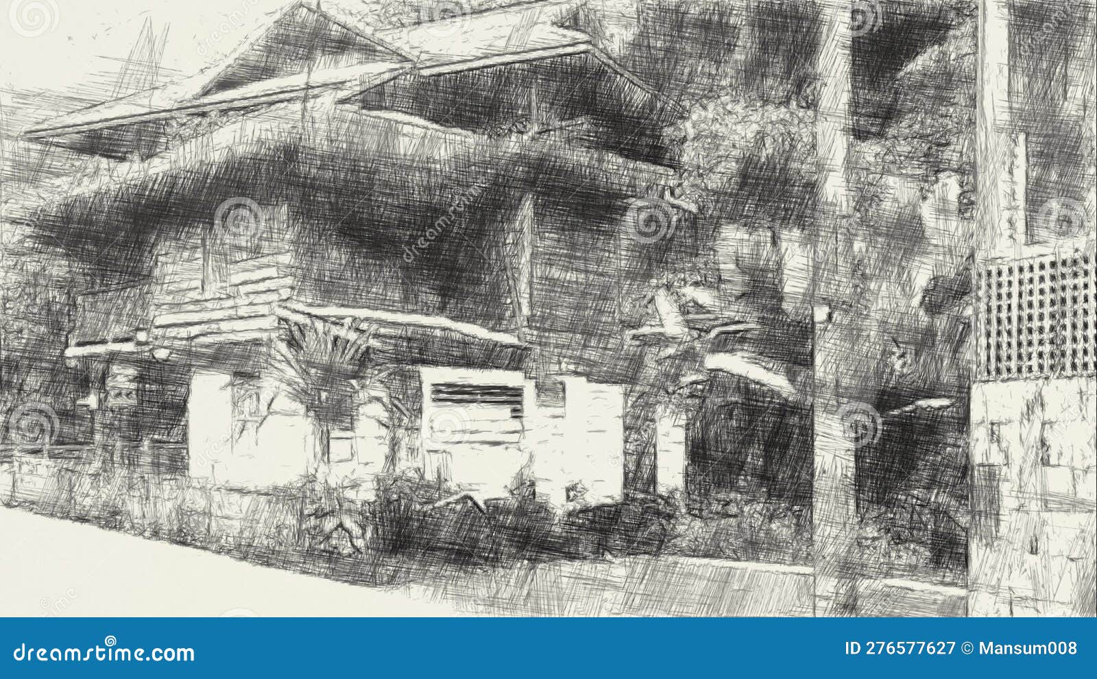 Black and White of Home in Forest Stock Video - Video of creative ...