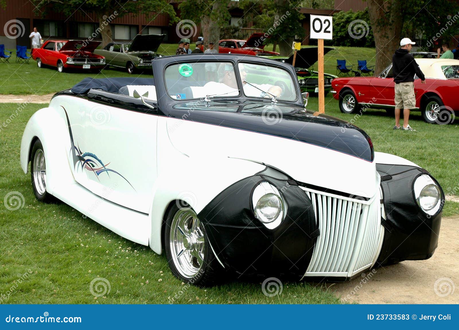 Black and white Hot Rod editorial stock photo. Image of classic - 23733583