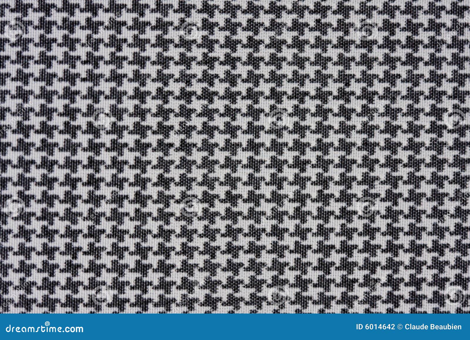 Black and White Houndstooth Check Fabric Stock Photo - Image of poule ...