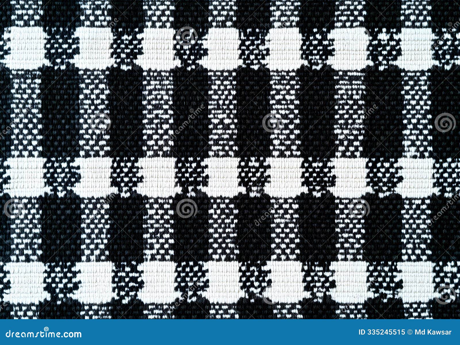 Black and White Houndstooth Fabric Texture Stock Illustration ...