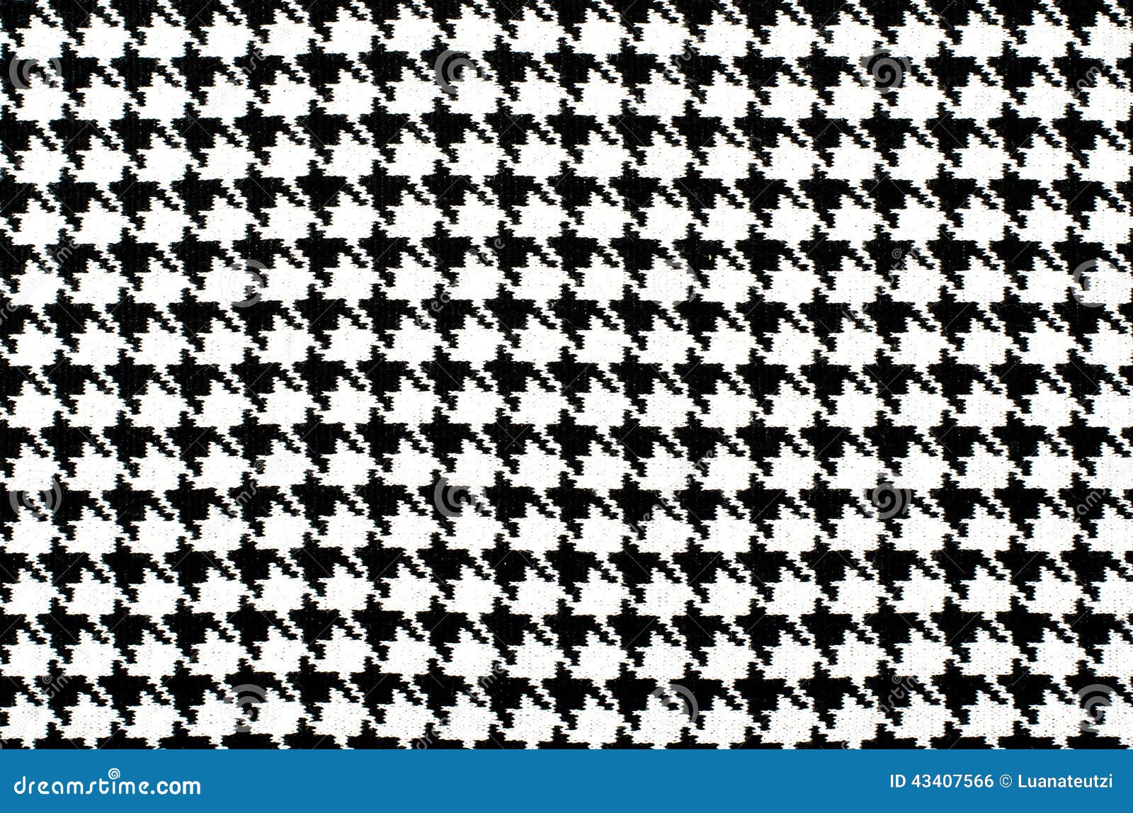 Black and White Houndstooth Pattern. Stock Photo - Image of closeup ...