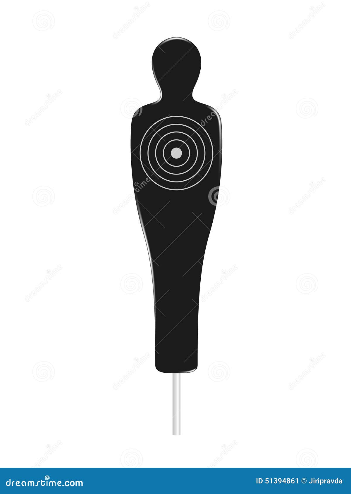 Human Gun Target On White Background. Silhouette Of A Man. Vector ...
