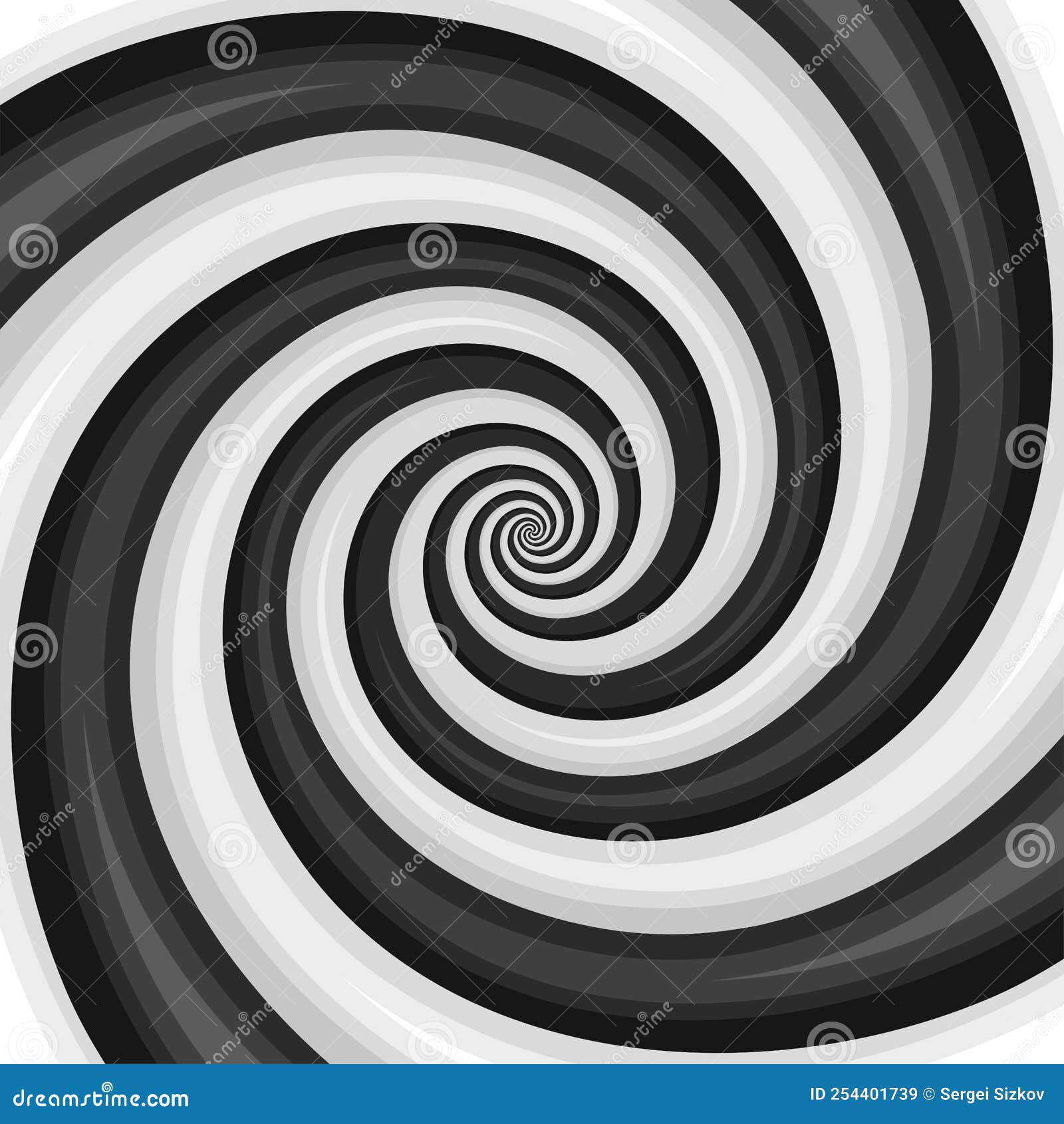 Black and White Hypnotic Spiral Background. Vector Stock Vector ... Black and White Hypnotic Spiral Background. Vector Stock Vector ...