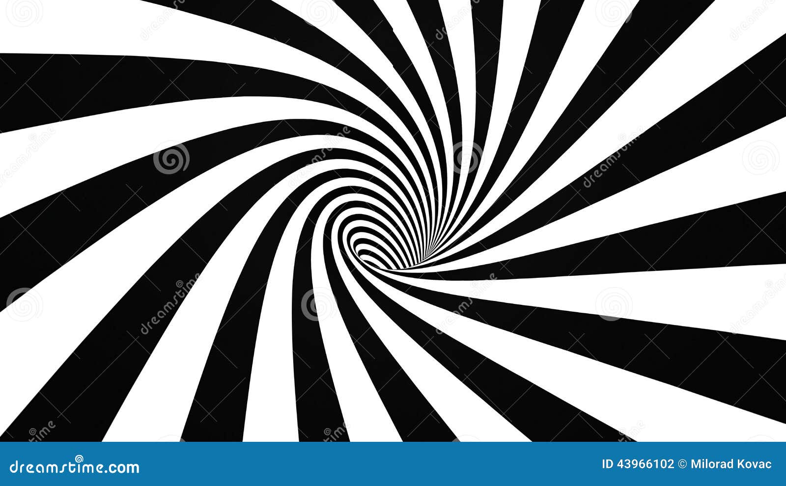 Black and White Hypnotic Spiral Stock Illustration - Illustration of ...