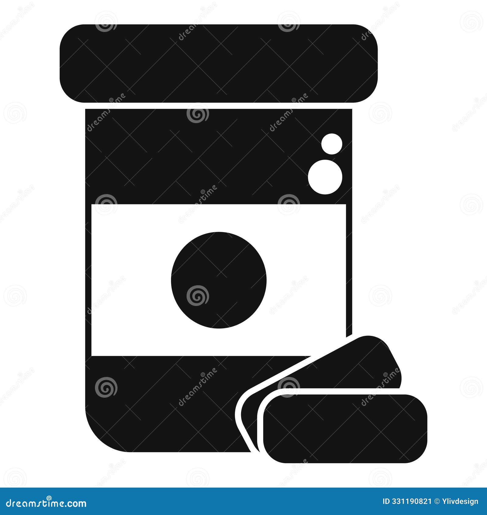 Black and White Icon of Chewing Gum Pack Stock Illustration ...