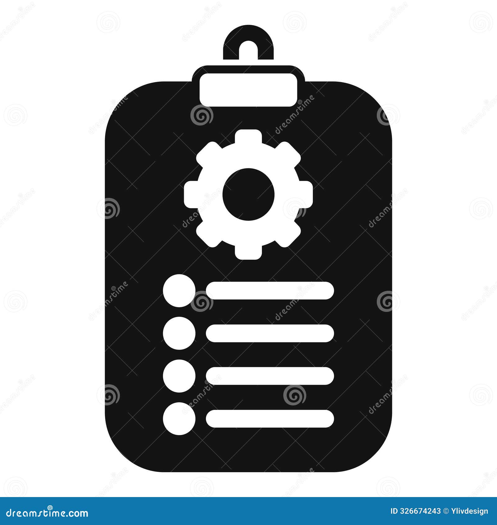Clipboard Showing Check List and Gear for Maintenance Stock ...