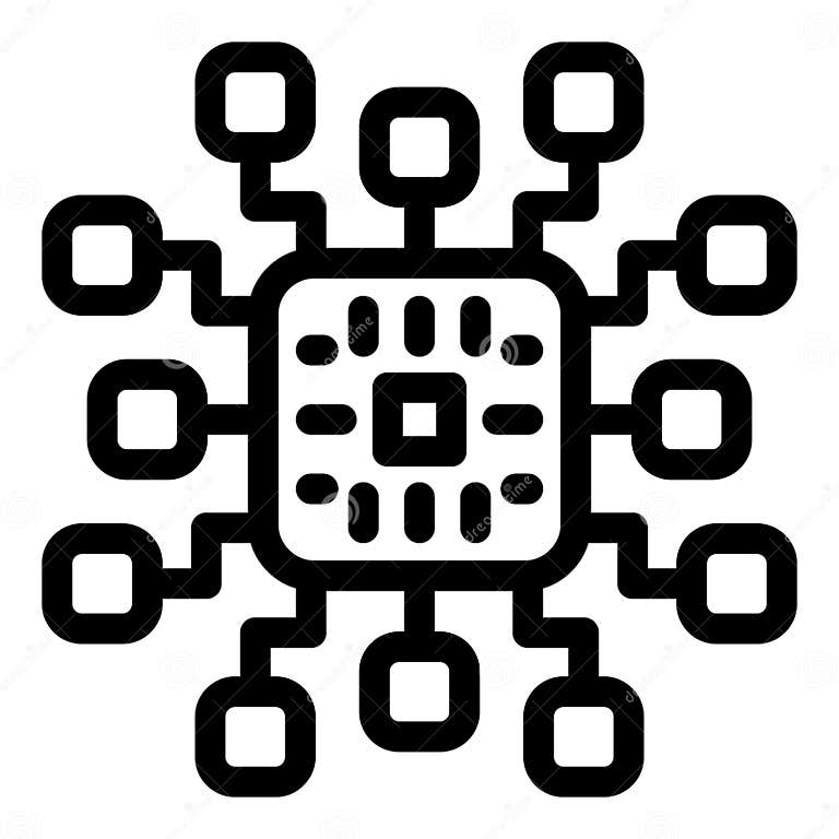 Electronic Chip Showing Concept of Decentralized Network Stock ...
