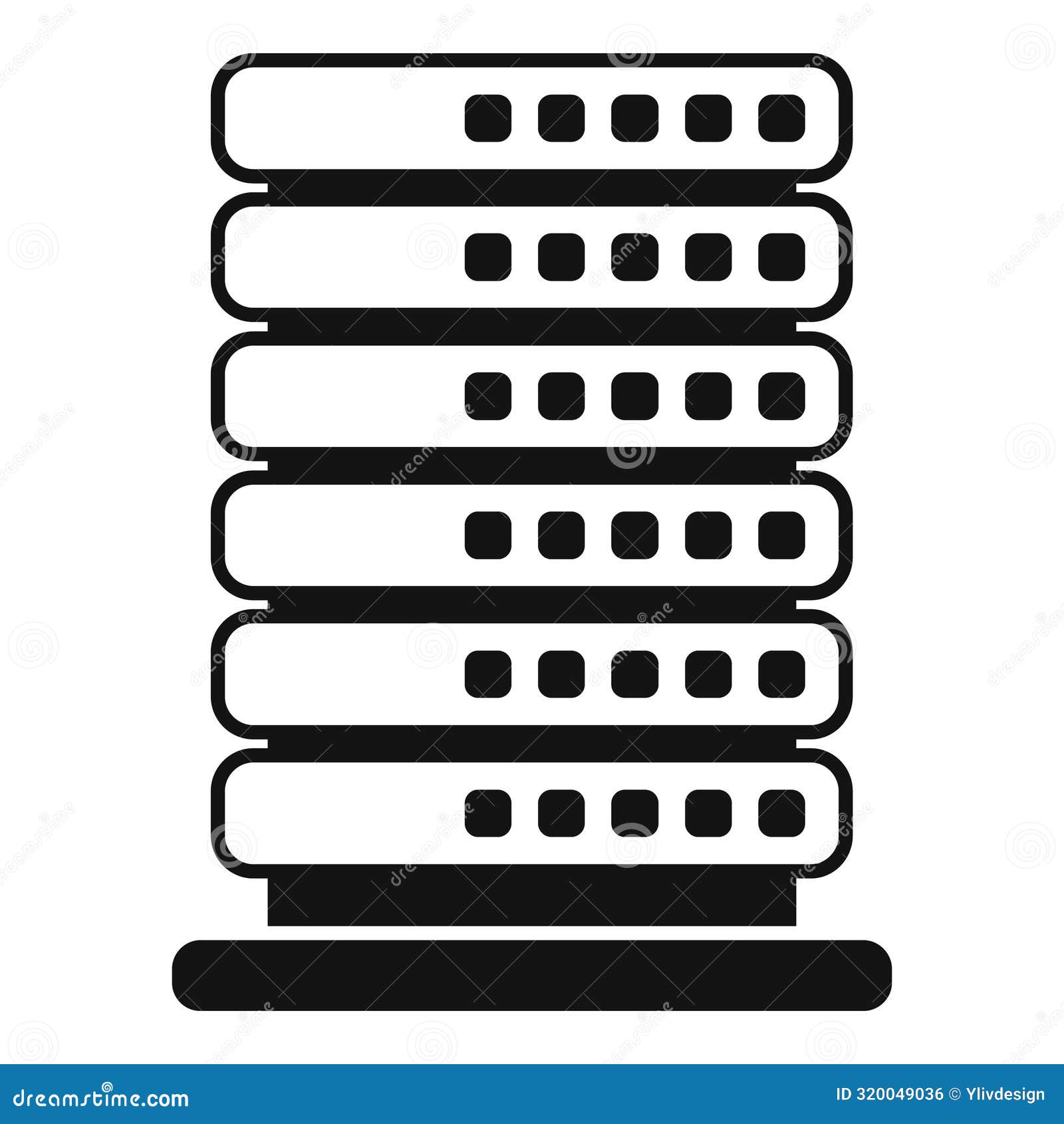 Vector Illustration of Server Rack Icon Stock Illustration ...