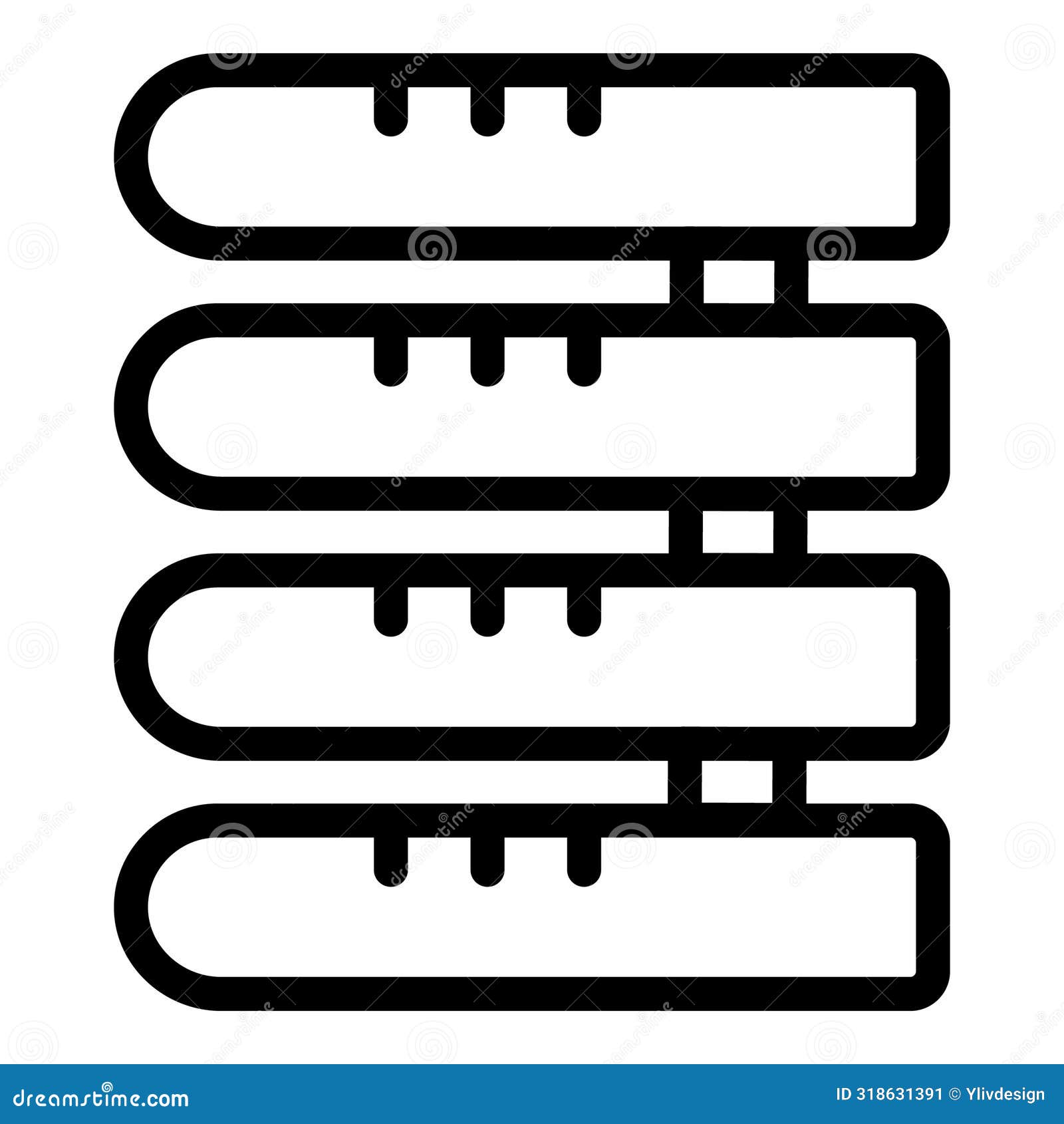 Vector Illustration of Server Racks Icon Stock Illustration ...