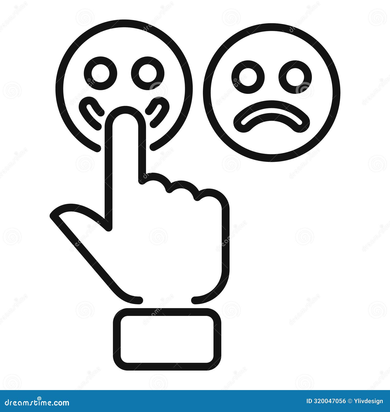 Silence Negative Feedback Concept Icon Stock Illustration ...