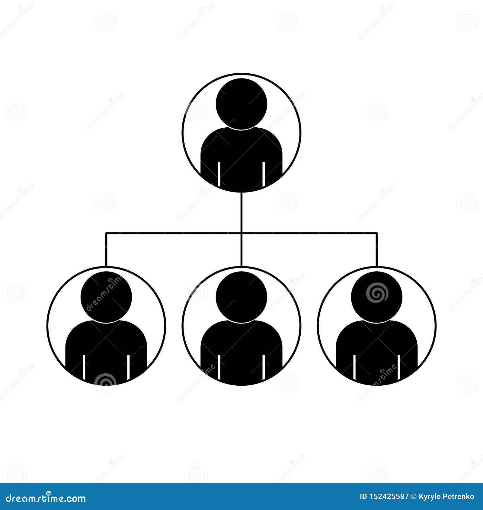 Black and White Icon Person Team Scheme Stock Illustration ...