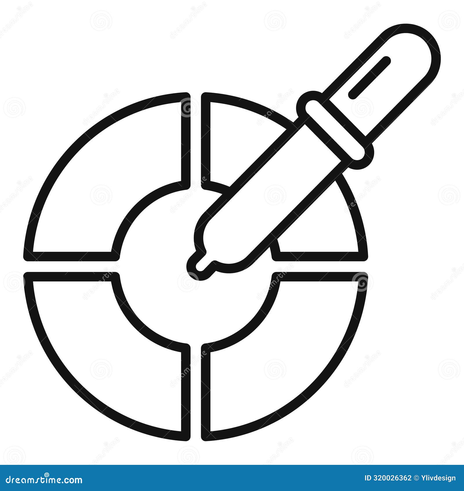 Pipette Adding Liquid To Circular Lab Plate Icon Stock Vector ...