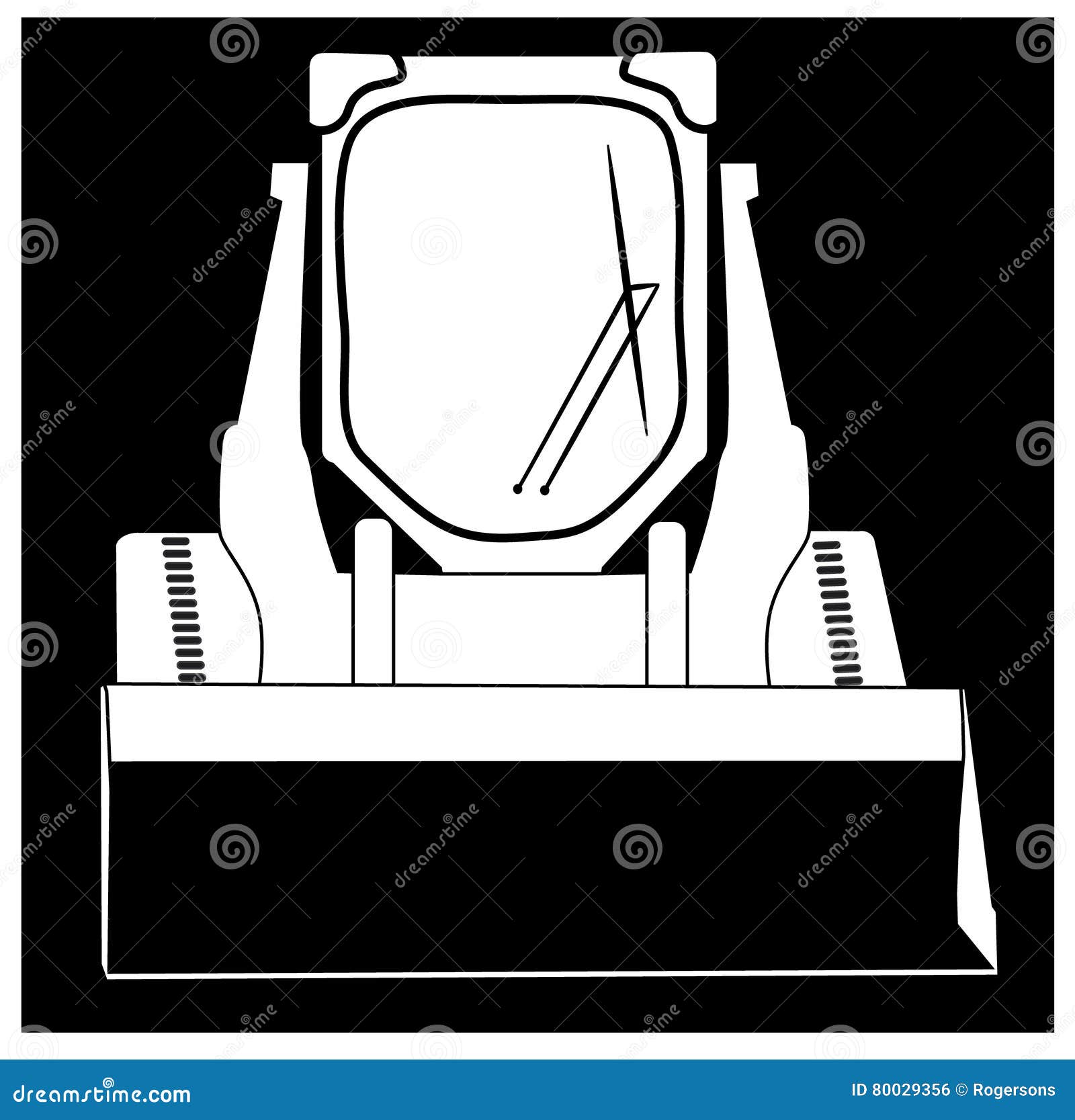 Black and White Icon Skid Steer Loader Stock Vector - Illustration of ...