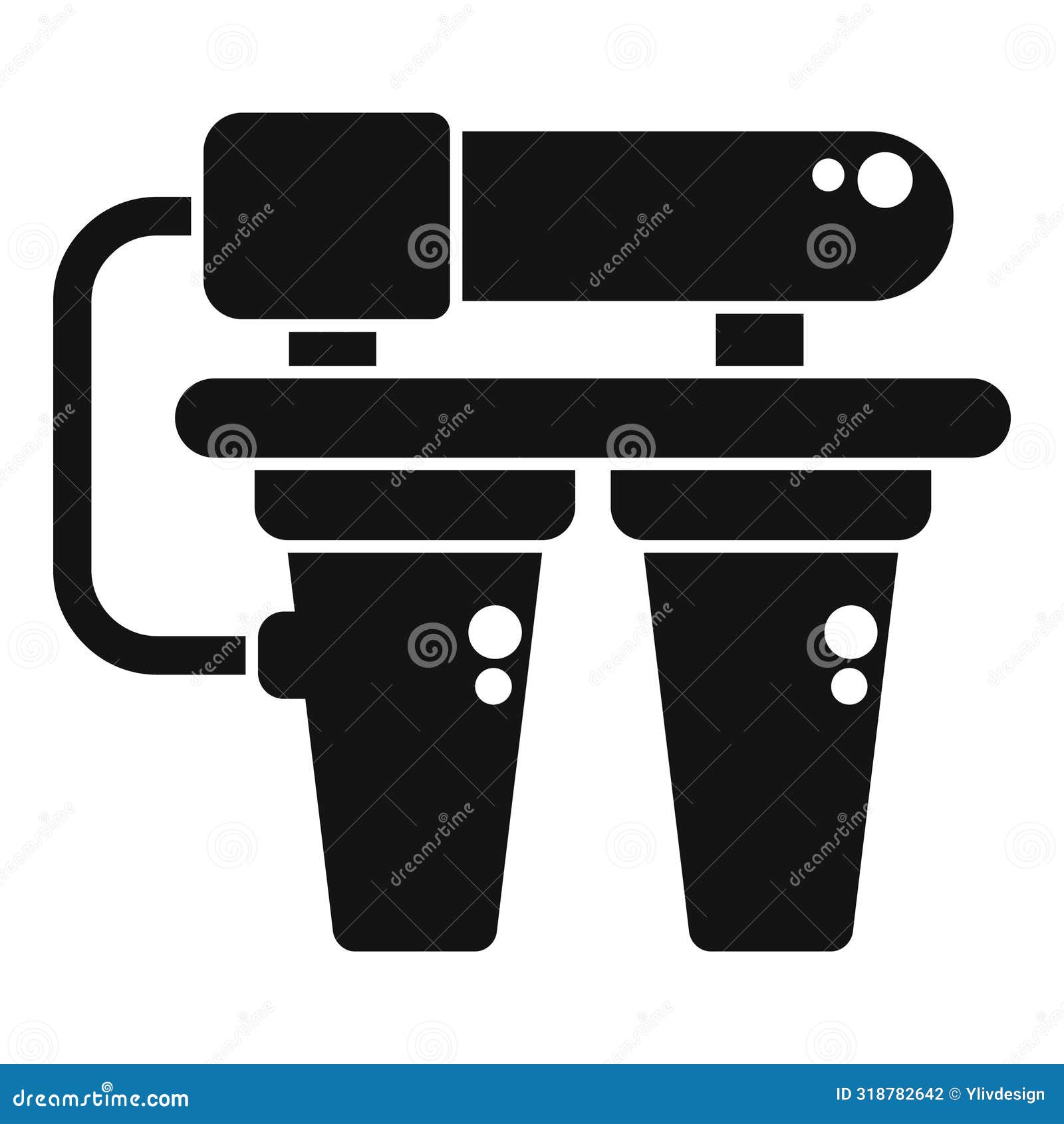 Black and White Icon of a Water Filter Stock Vector - Illustration of ...