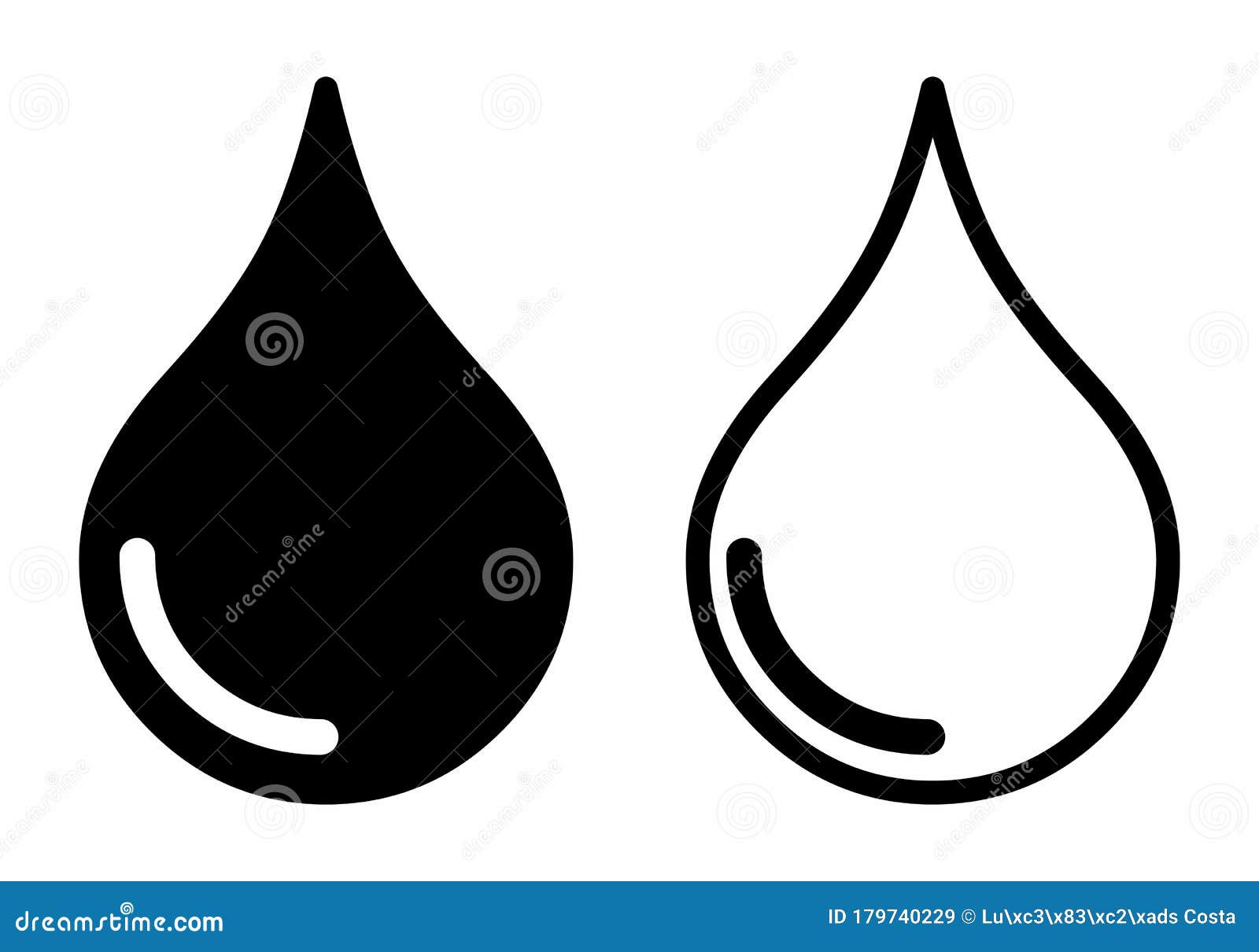 Icons of drops stock vector. Illustration of isolated - 179740229