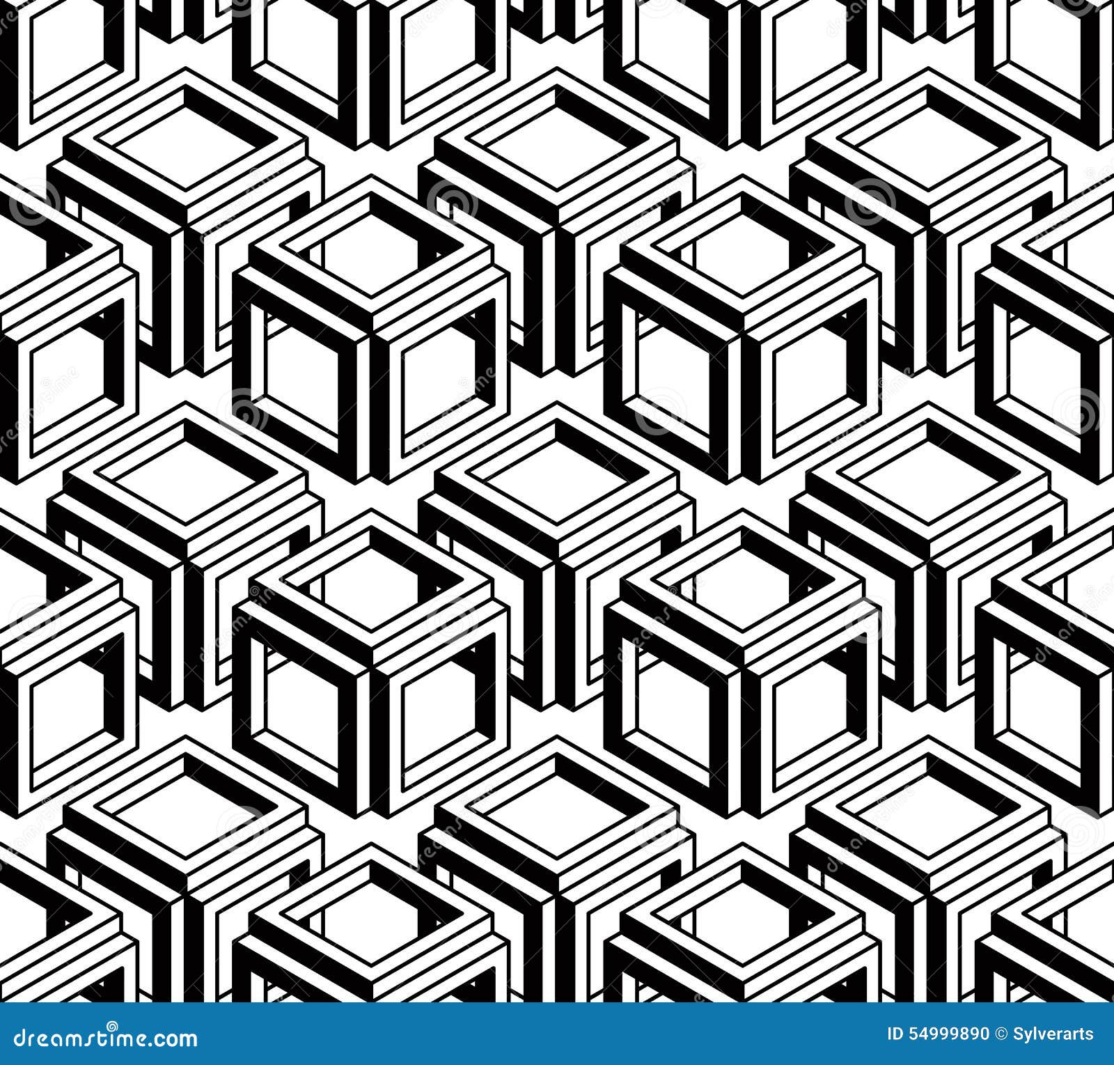 3d Geometric Patterns Black And White