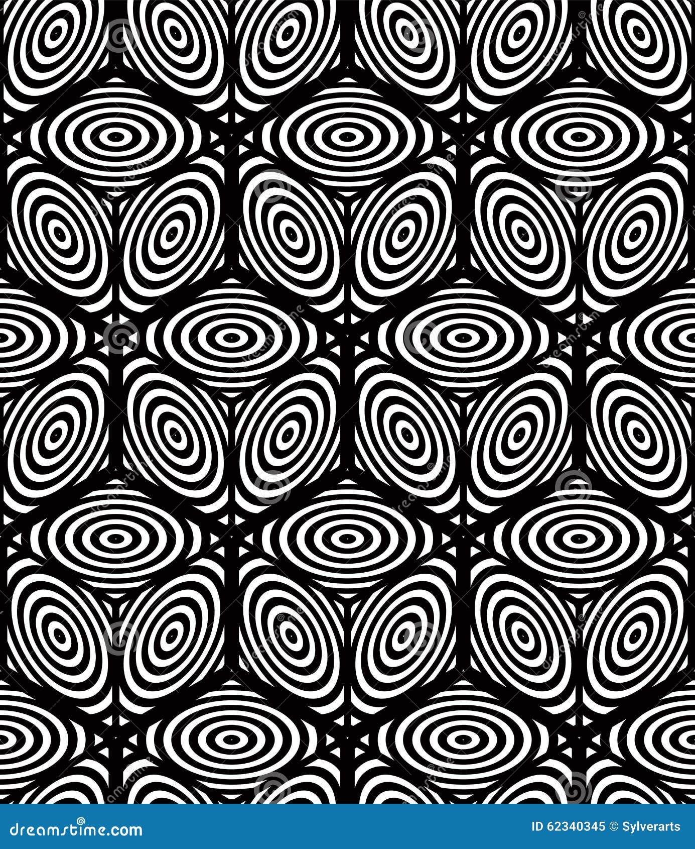 Black and White Illusive Abstract Geometric Seamless 3d Pattern. Stock ...