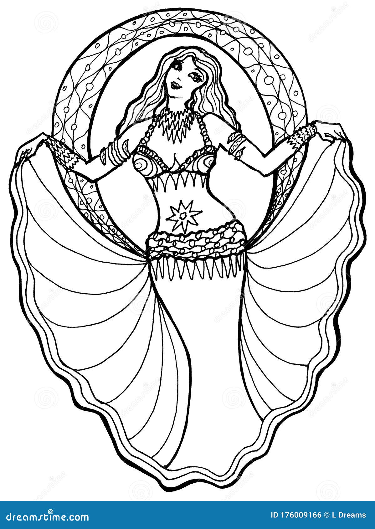 Illustration of a Belly Dancer Stock Illustration - Illustration of ...