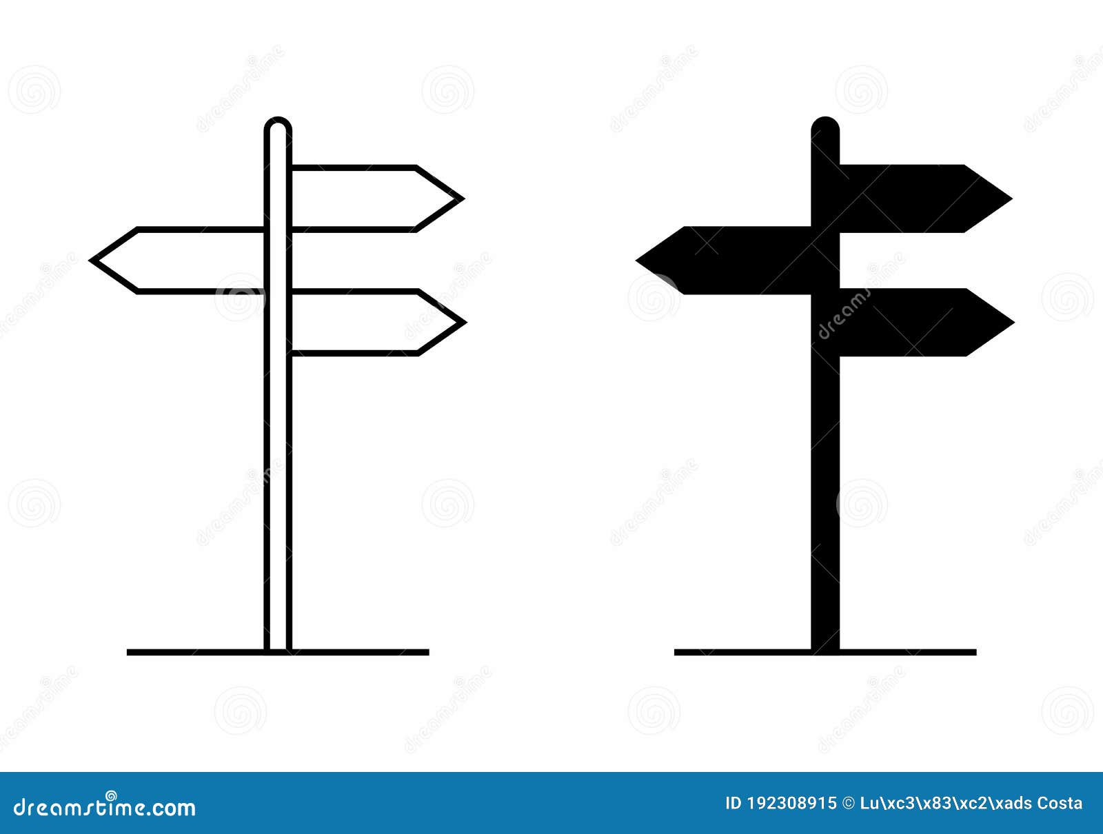 Direction Plates Illustration Stock Illustration - Illustration of ...