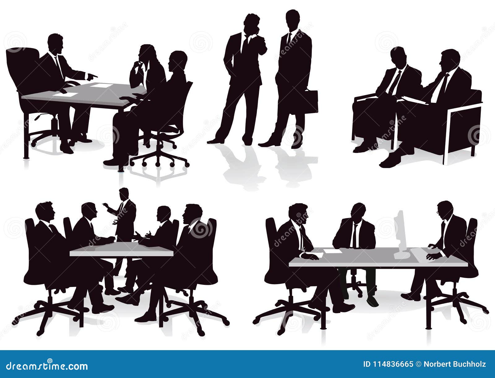 Office consultations stock vector. Illustration of work - 114836665