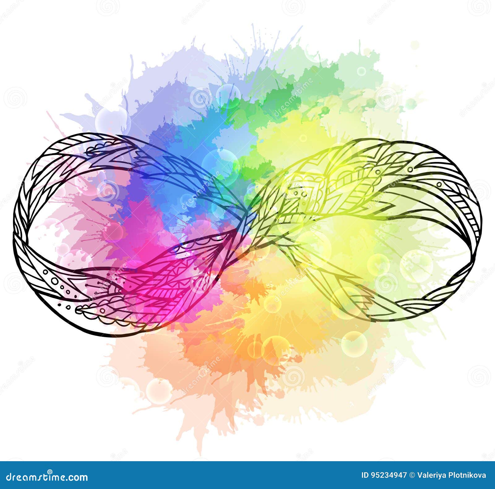 Black and White Illustration of the Sign of Eternity Stock Vector ...