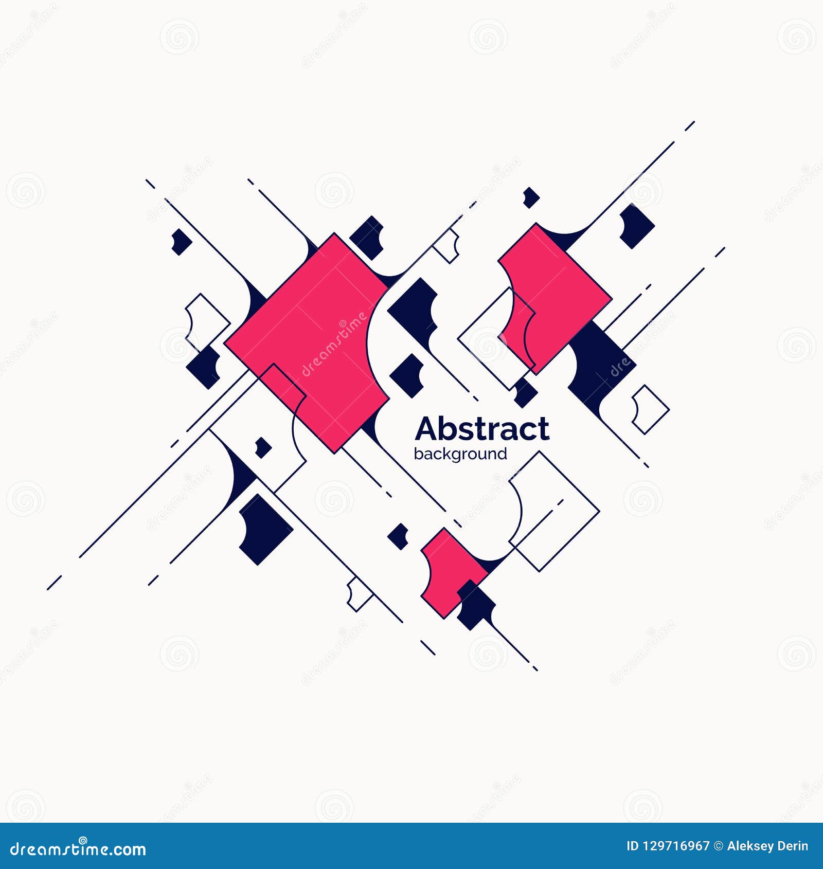 Abstract Illustration of Simple Repeating Shapes. Stock Vector ...