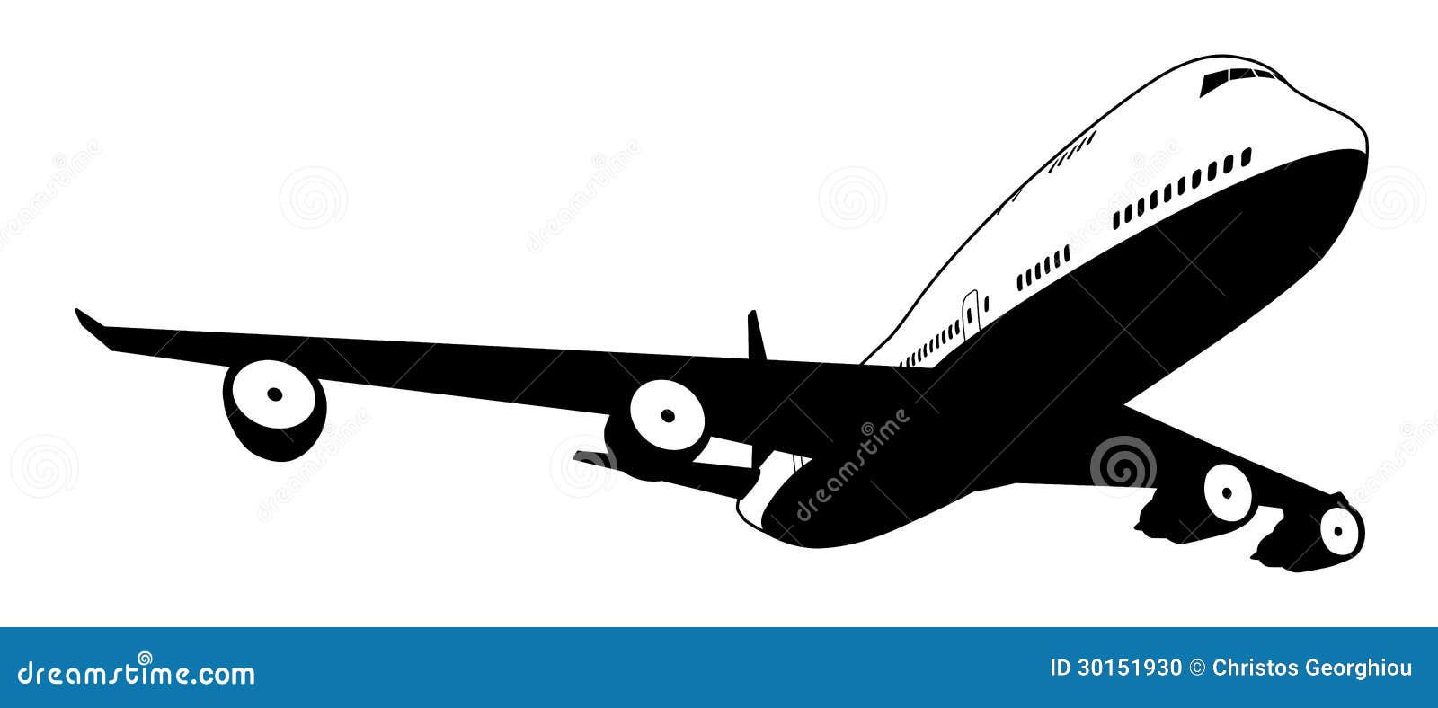 Boeing 747 Cartoon Vector | CartoonDealer.com #4583741