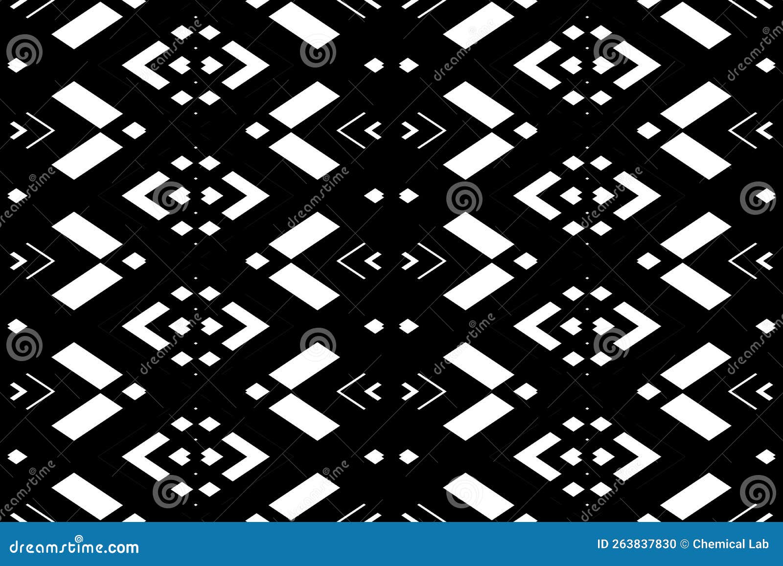 Black and White Illustrations, Design with Geometric Patterns Stock ...