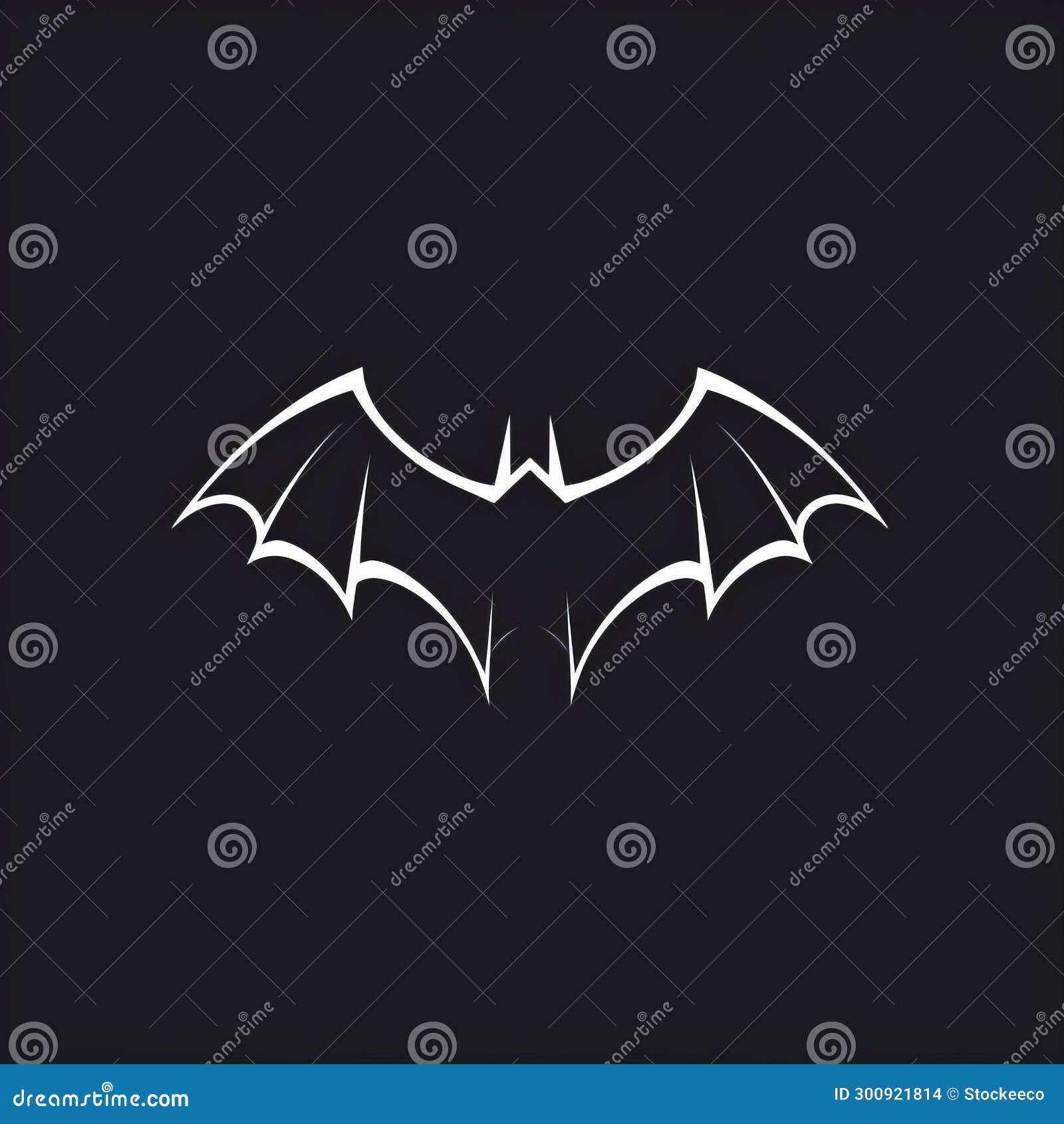 White Bat Logo: Tattoo-inspired Illustration of a Superhero Stock Photo ...