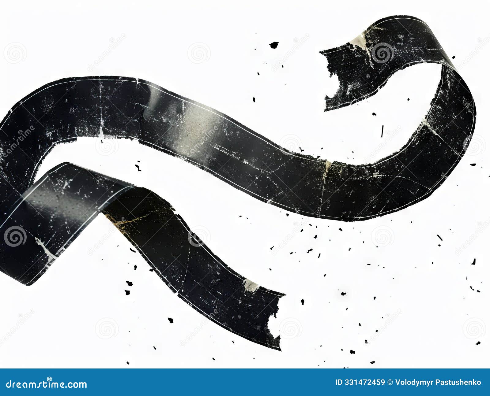 A Black and White Image of a Broken Film Strip Stock Image - Image of ...