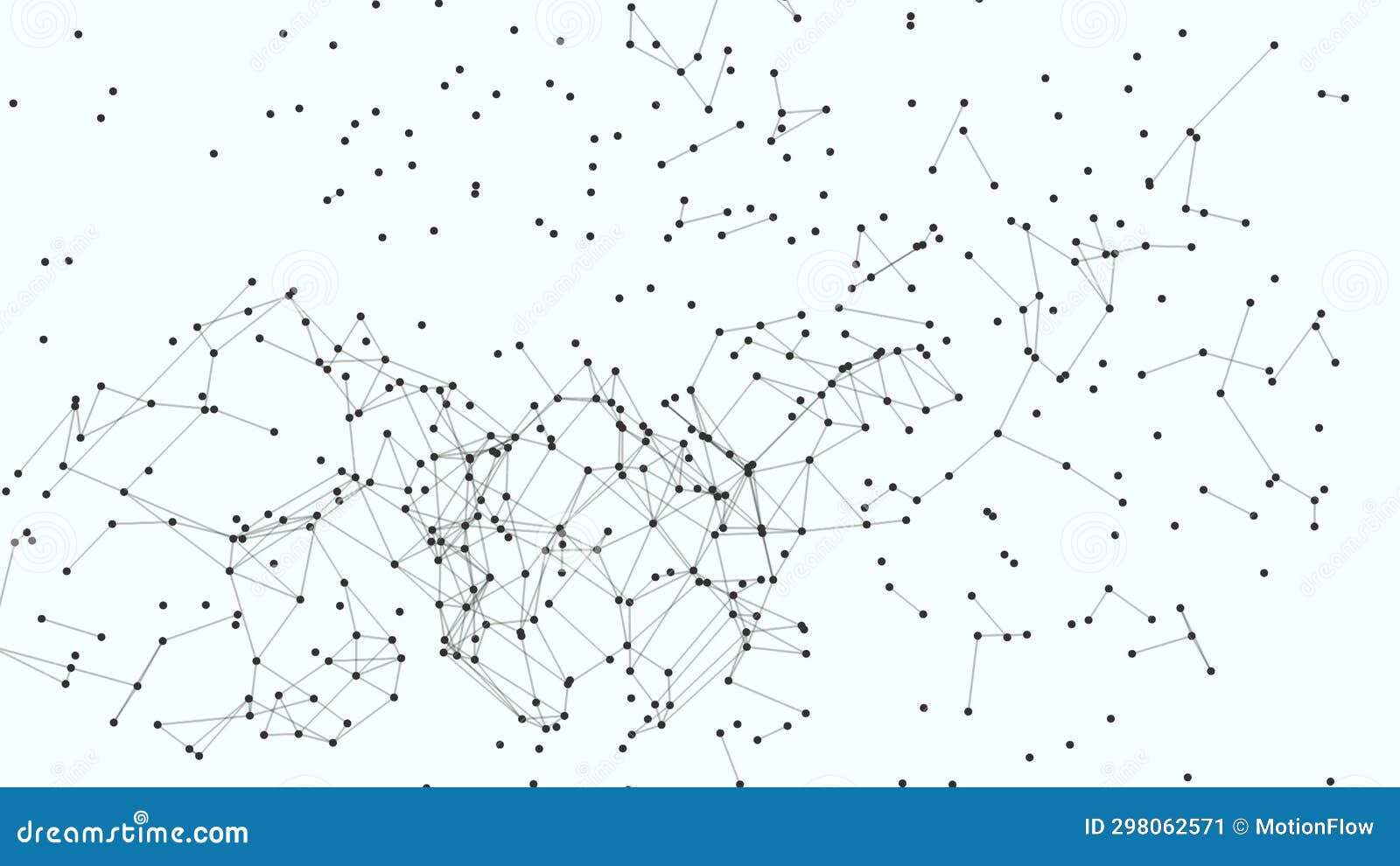 Interconnected Grid of Points in a Monochromatic Network Stock Video ...