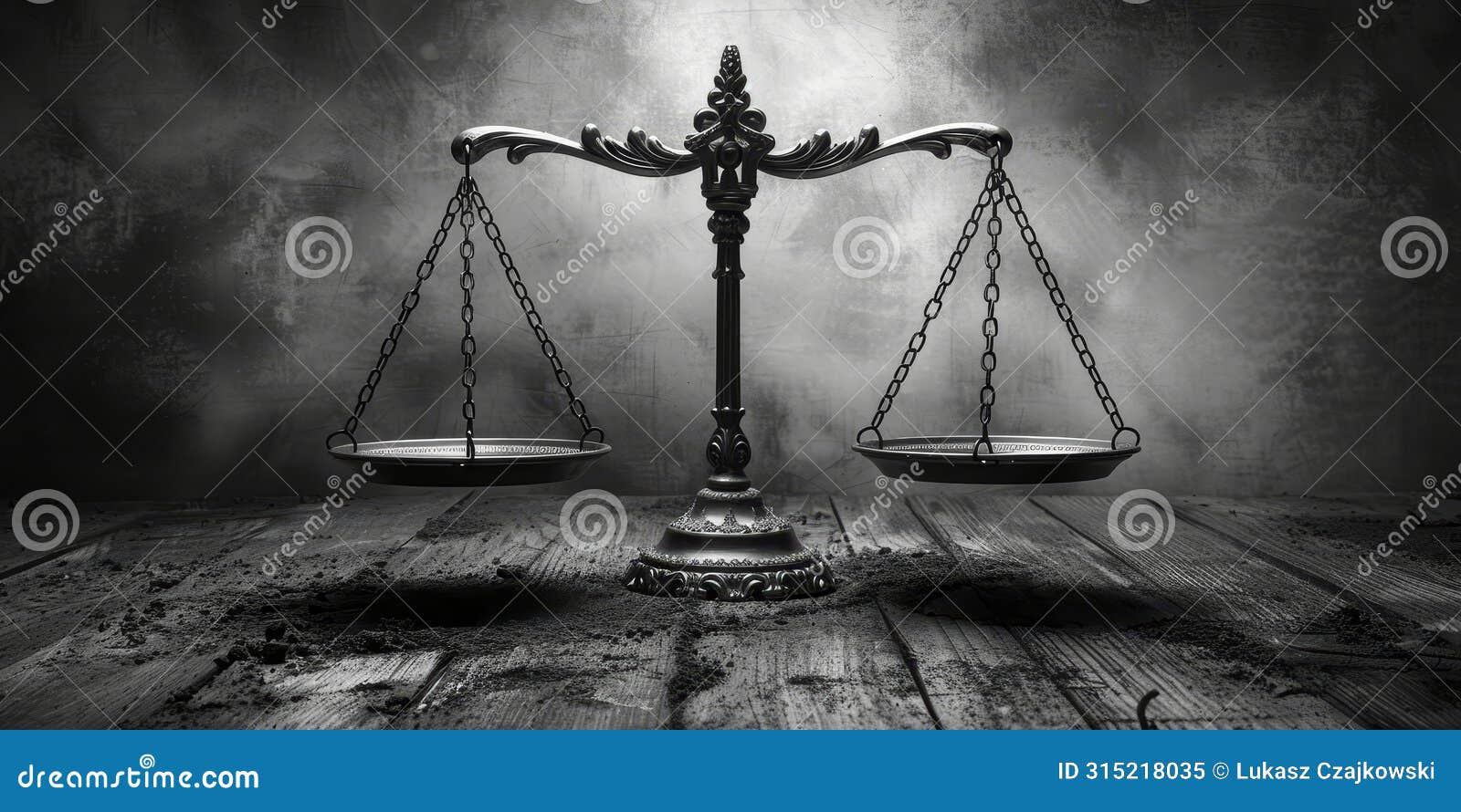 Black and White Photo of a Balance Scale. Generative AI Stock ...