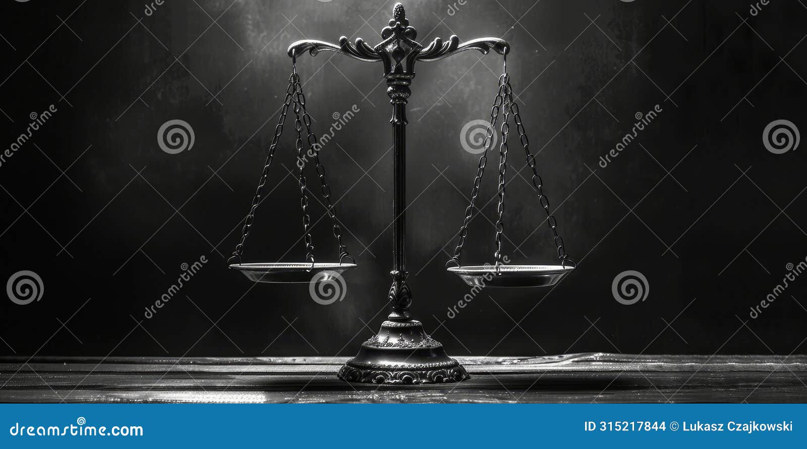 Black and White Photo of a Balance Scale. Generative AI Stock ...