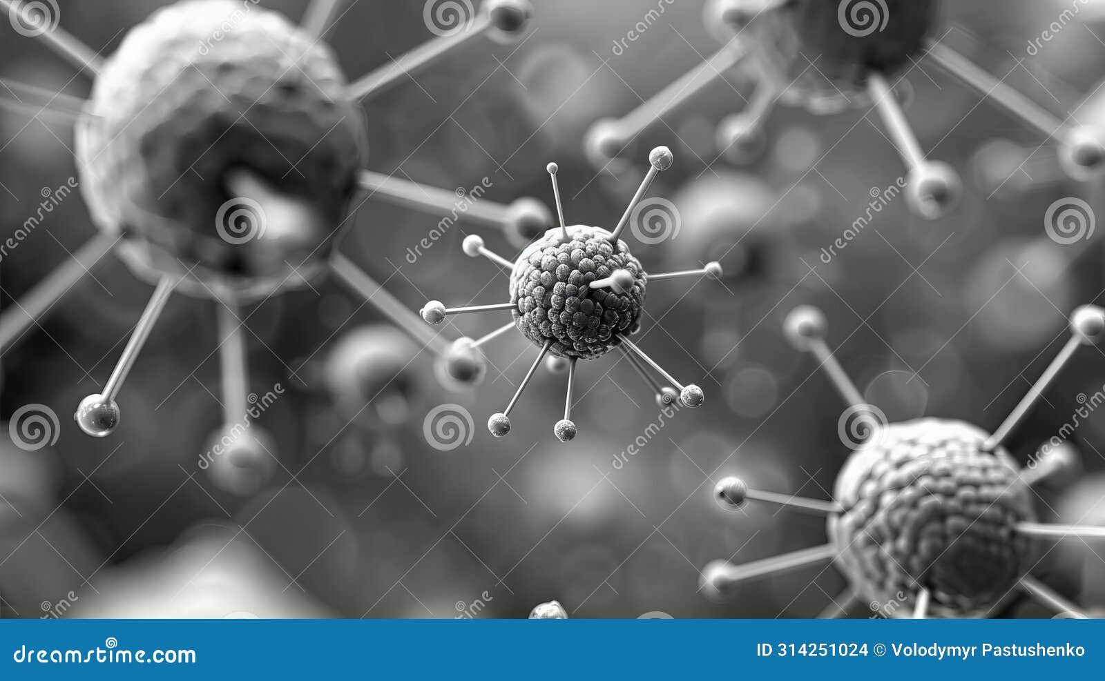 A Black and White Image of Many Small Cells Stock Photo - Image of ...