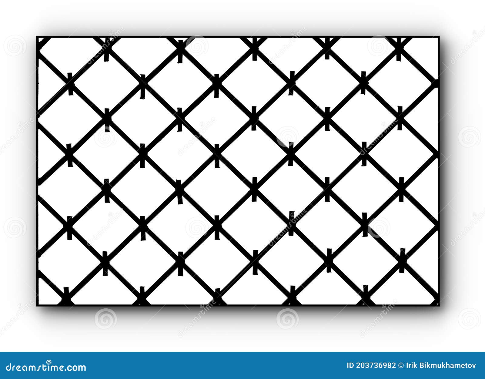 Black and White Image of Metal Grate Stock Illustration - Illustration ...