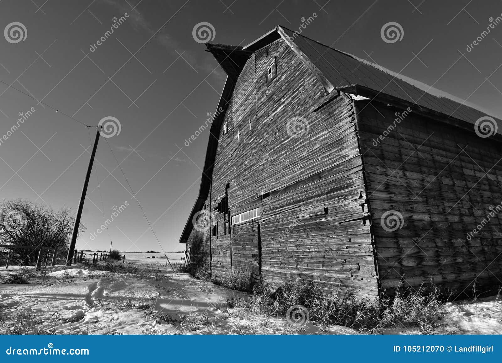 Old Run Down Barn stock photo. Image of barnyard, shingles - 105212070