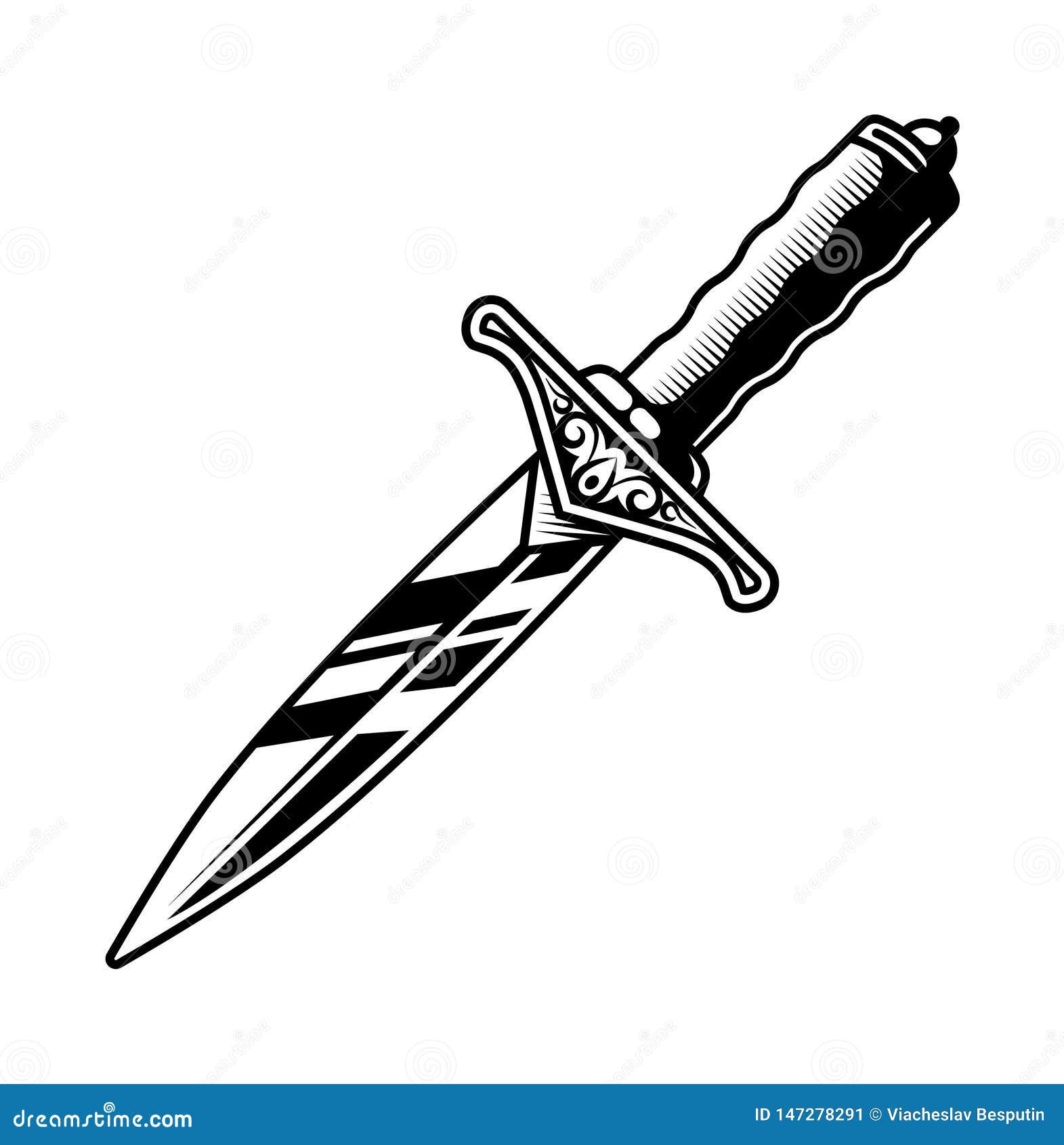 Image of a small dagger stock vector. Illustration of ancient - 147278291