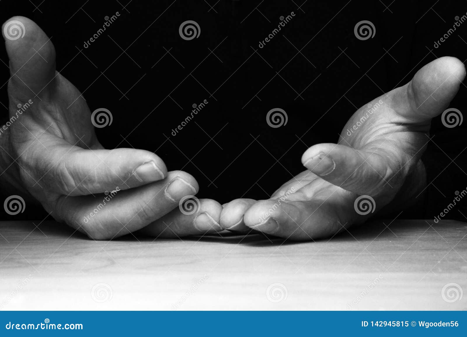 Open Hands on Black Background Stock Image - Image of giving, isolating ...