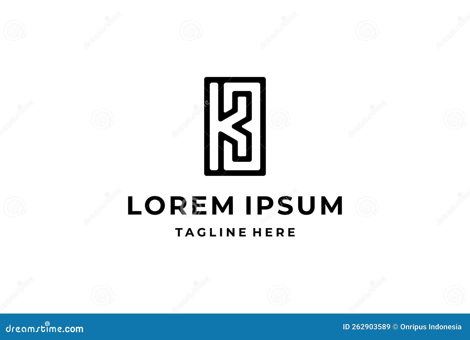 Black White Initial Letter K3 Logo Concept Stock Vector - Illustration ...