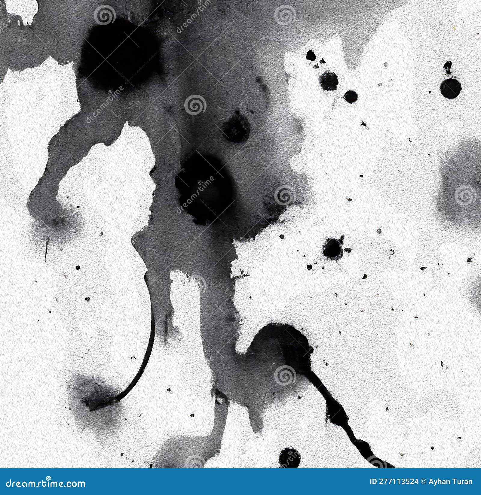 Black and White , Ink Drop Abstract Background Stock Illustration ...