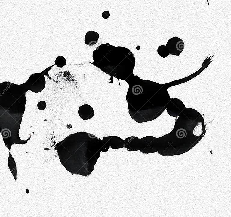 Black and White , Ink Drop Abstract Background Stock Illustration ...