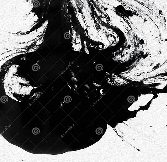 Black and White , Ink Drop Abstract Background Stock Illustration ...