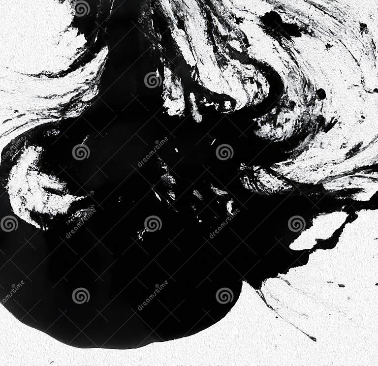 Black and White , Ink Drop Abstract Background Stock Illustration ...